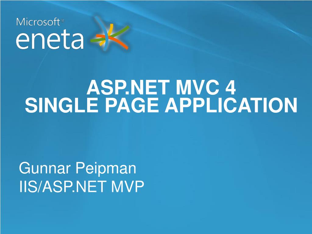 PPT - ASP.NET MVC 4 SINGLE PAGE APPLICATION PowerPoint Presentation ...