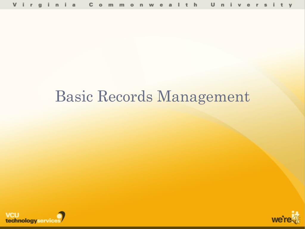 PPT - Basic Records Management PowerPoint Presentation, free download ...
