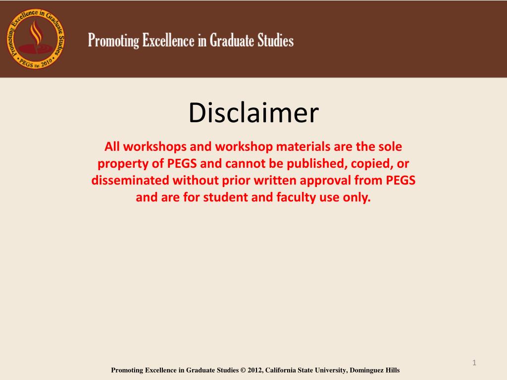 PPT - Disclaimer PowerPoint Presentation, free download - ID:5957235
