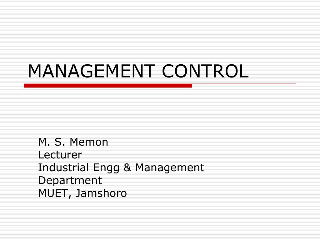 PPT - Maximizing Organizational Efficiency through Management Control ...