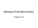 PPT - Monopoly Profit Maximization PowerPoint Presentation, free ...