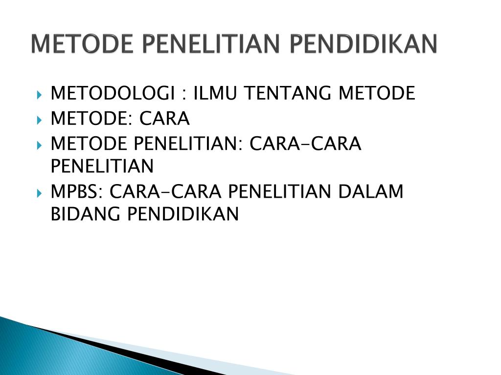 PPT - METODE PENELITIAN PENDIDIKAN PowerPoint Presentation, free ...