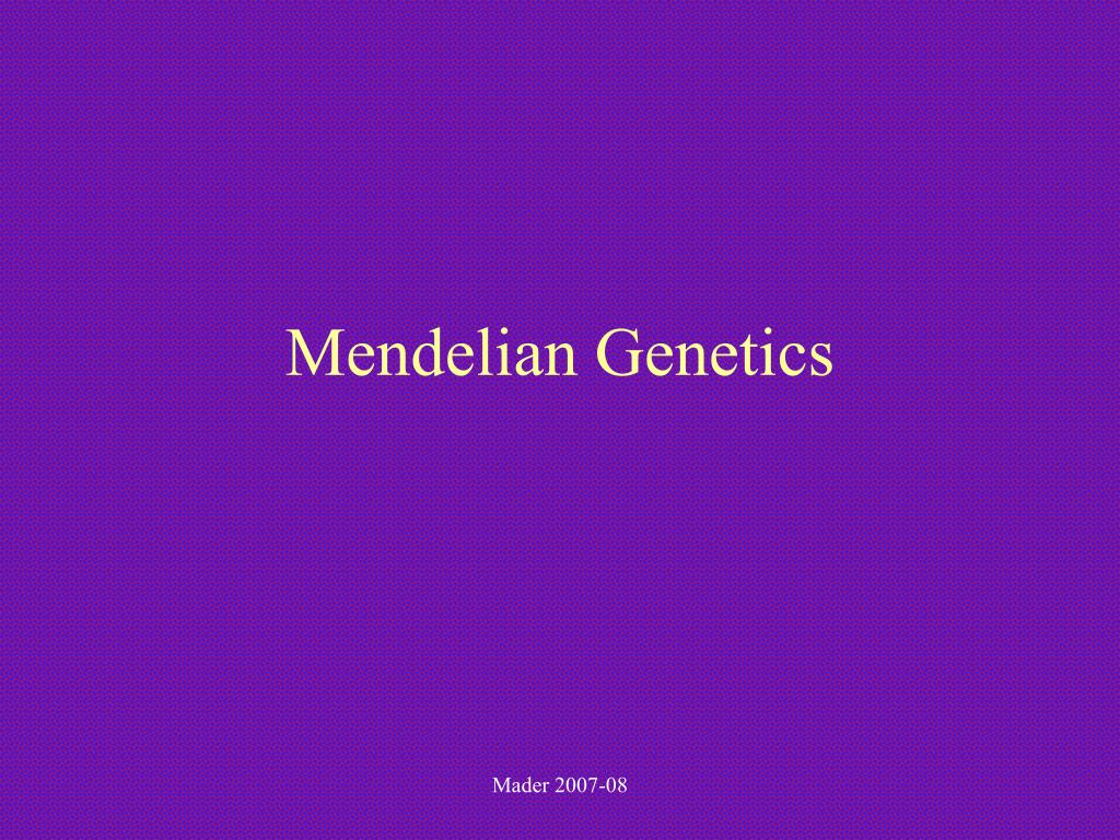 PPT - Mendelian Genetics PowerPoint Presentation, free download - ID ...