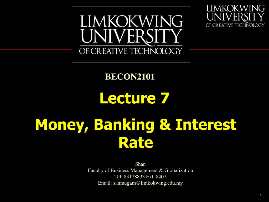 PPT - Money, Banking & Interest Rate PowerPoint Presentation, free ...