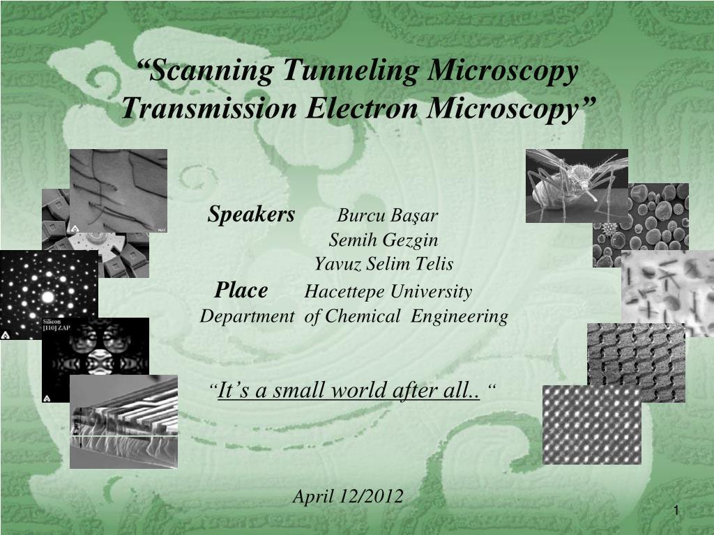 PPT - “ Scanning Tunneling Microscopy Transmission Electron Microscopy ...