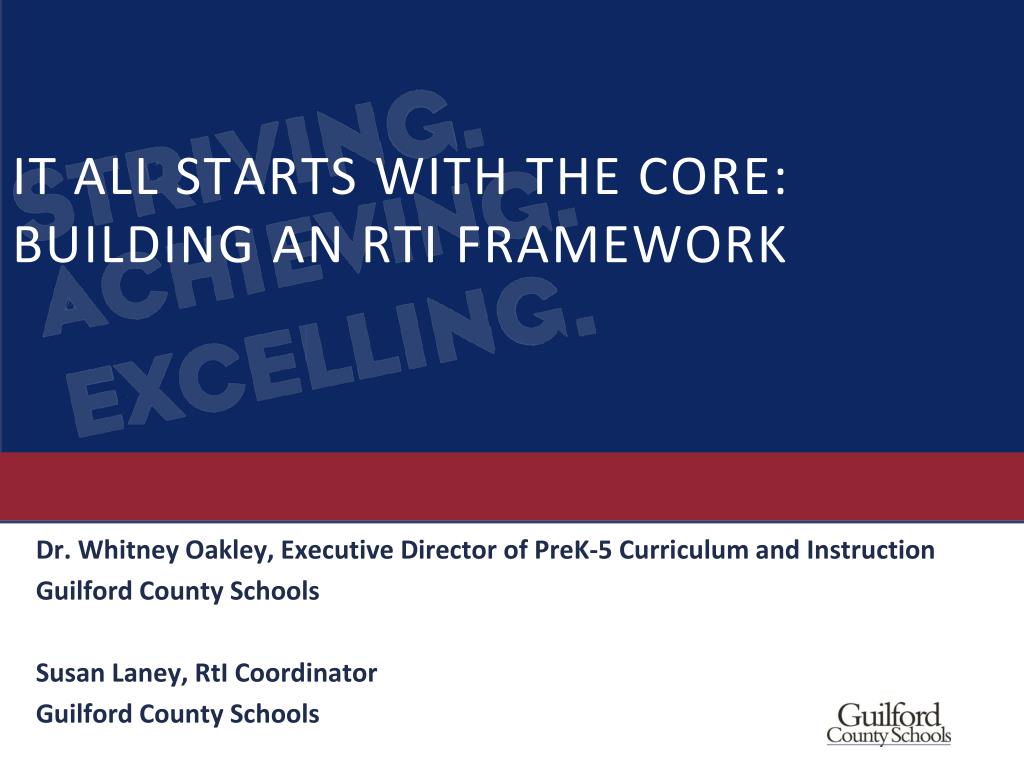 PPT - Building an Effective RTI Framework for Early Literacy in ...