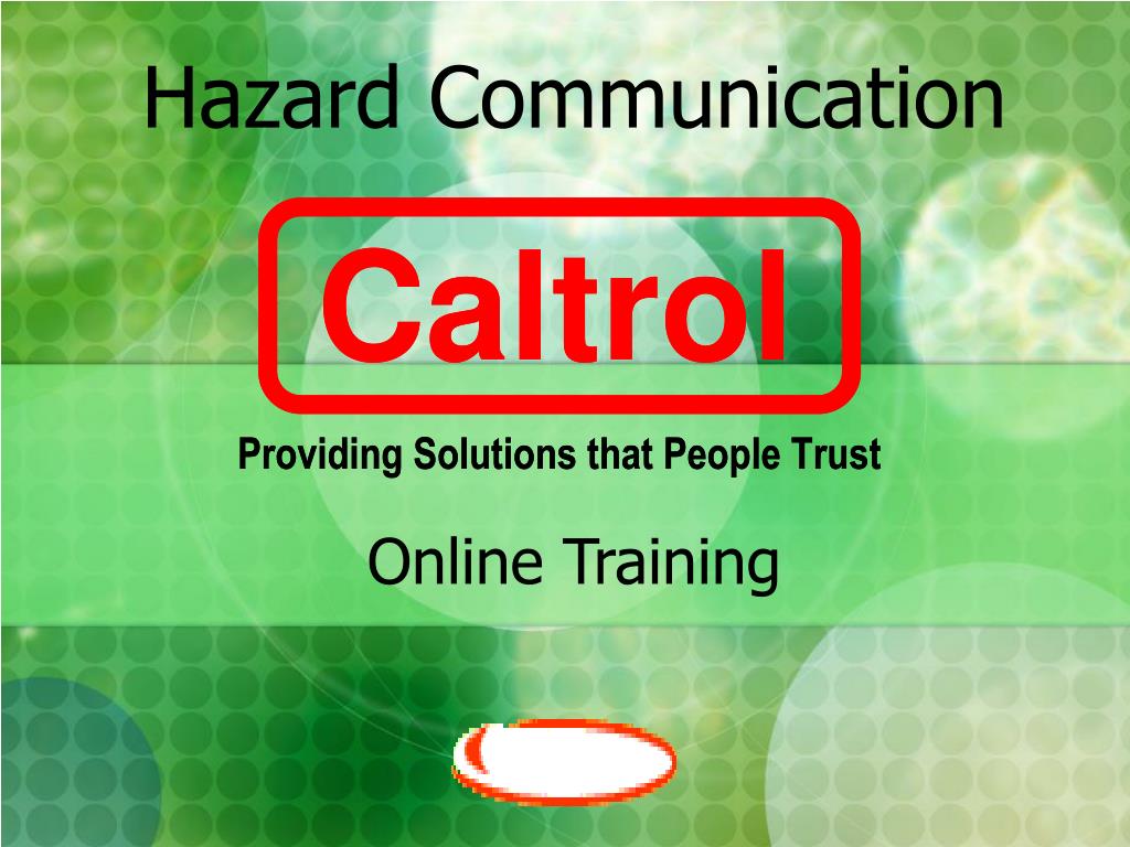 PPT - Hazard Communication Online Training PowerPoint Presentation ...