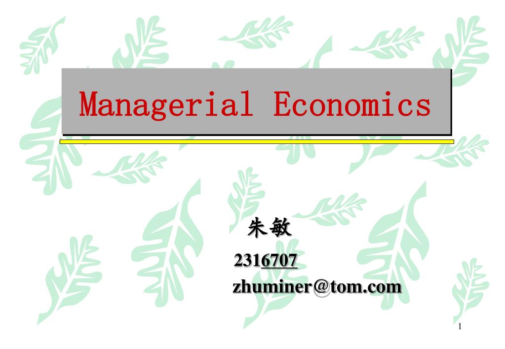 PPT - Managerial Economics PowerPoint Presentation, free download - ID ...