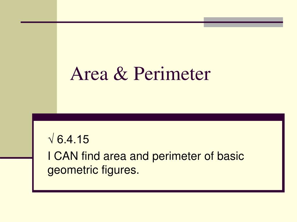 PPT - Area & Perimeter PowerPoint Presentation, free download - ID:5982754