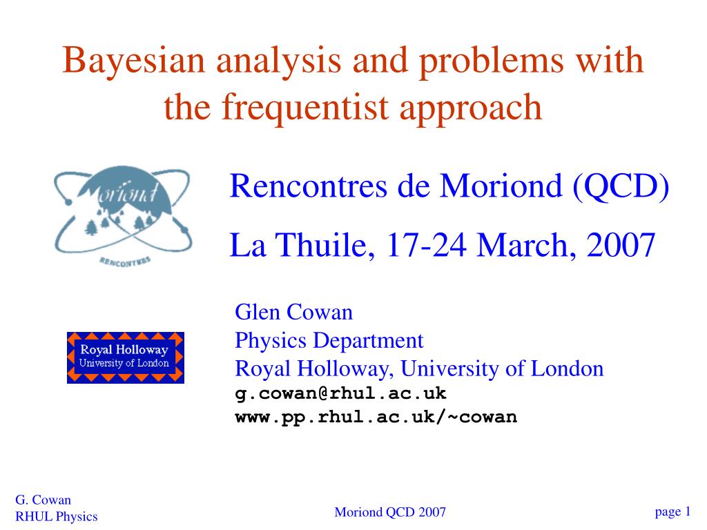 PPT - Bayesian analysis and problems with the frequentist approach PowerPoint Presentation - ID ...