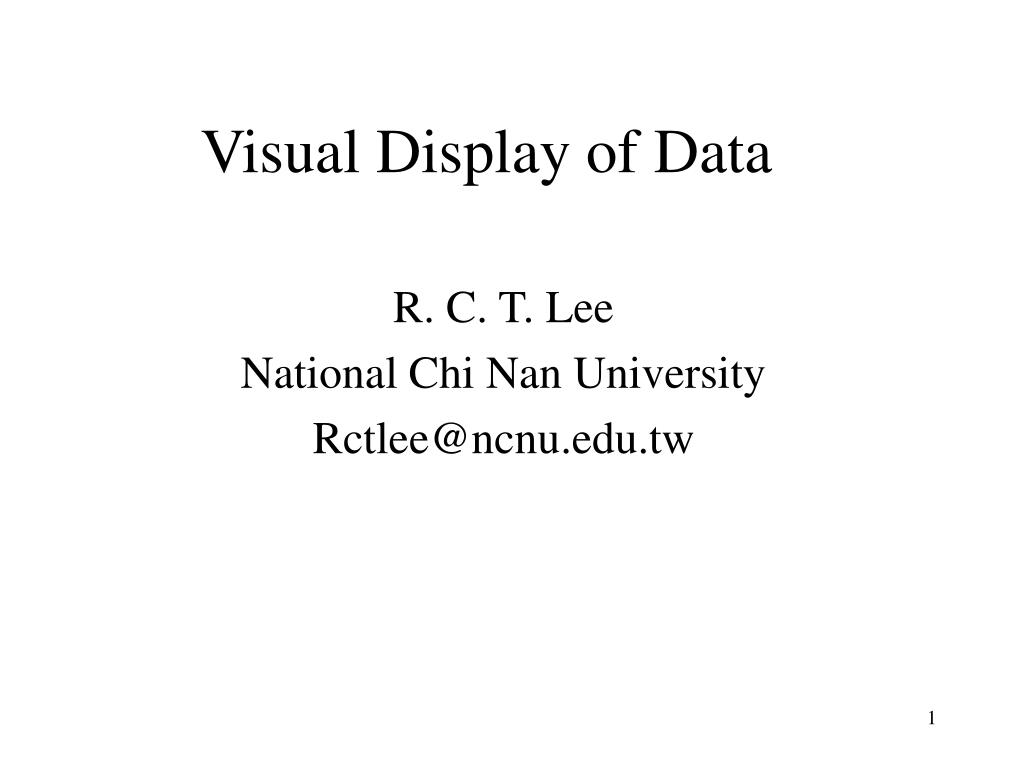PPT - Visual Display of Data PowerPoint Presentation, free download ...