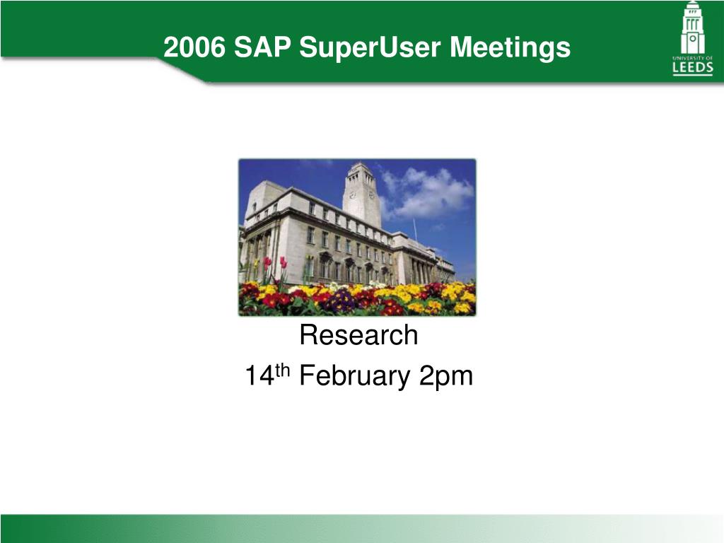 PPT - 2006 SAP SuperUser Meetings PowerPoint Presentation, free ...