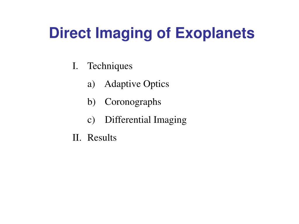 PPT - Direct Imaging of Exoplanets PowerPoint Presentation, free ...