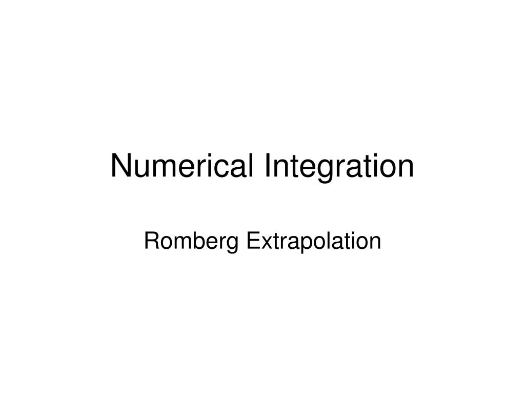 PPT - Numerical Integration PowerPoint Presentation, free download - ID ...