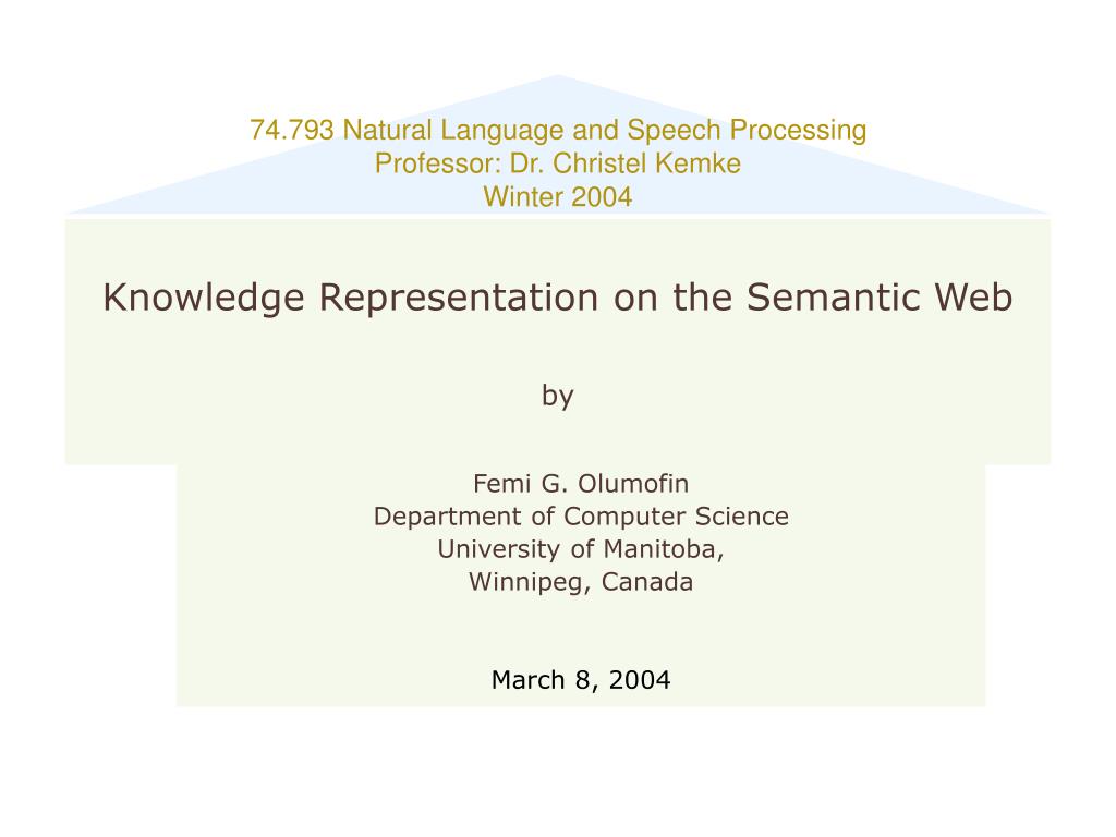 PPT - Knowledge Representation on the Semantic Web by PowerPoint ...