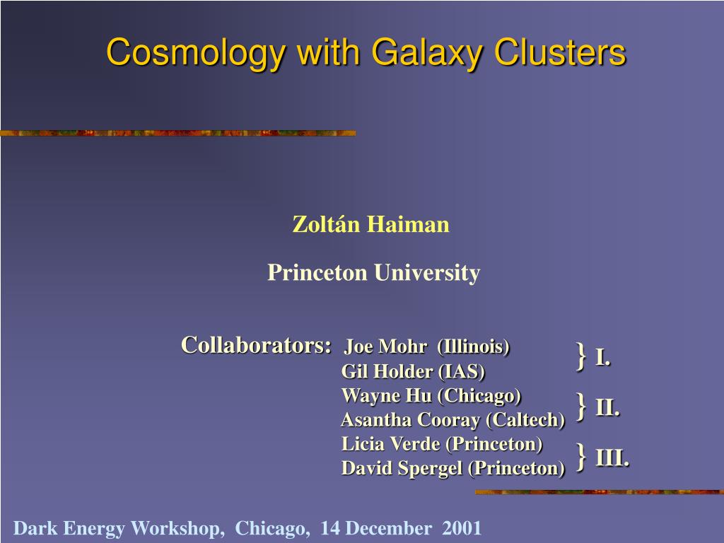 PPT - Cosmology with Galaxy Clusters PowerPoint Presentation, free ...