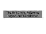 PPT - The Unit Circle, Reference Angles, and Coterminal Angles ...
