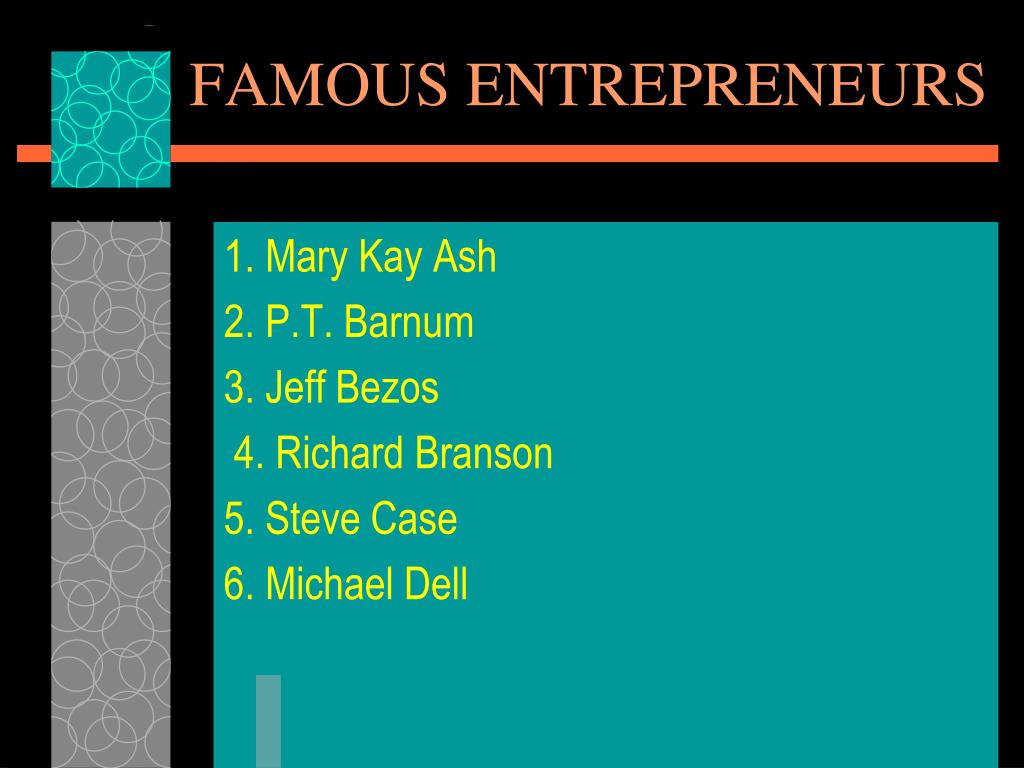 PPT - FAMOUS ENTREPRENEURS PowerPoint Presentation, free download - ID ...