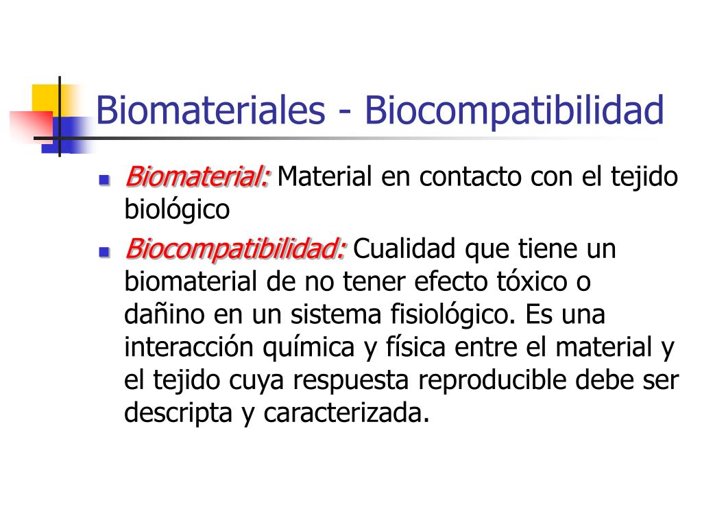 PPT - Biomateriales - Biocompatibilidad PowerPoint Presentation, free ...