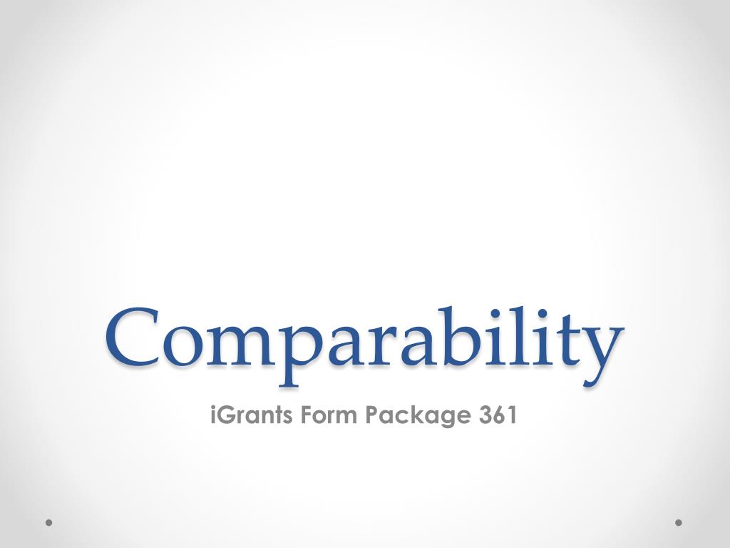 PPT - Comparability PowerPoint Presentation, free download - ID:6018456