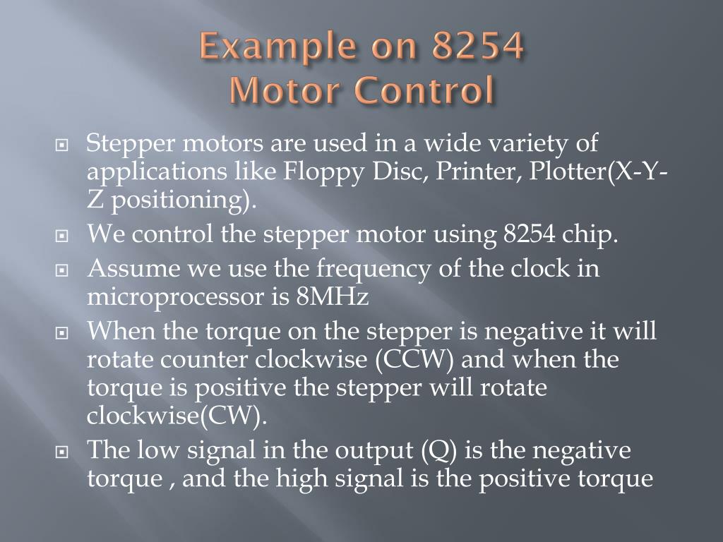 PPT - Example on 8254 Motor Control PowerPoint Presentation, free ...