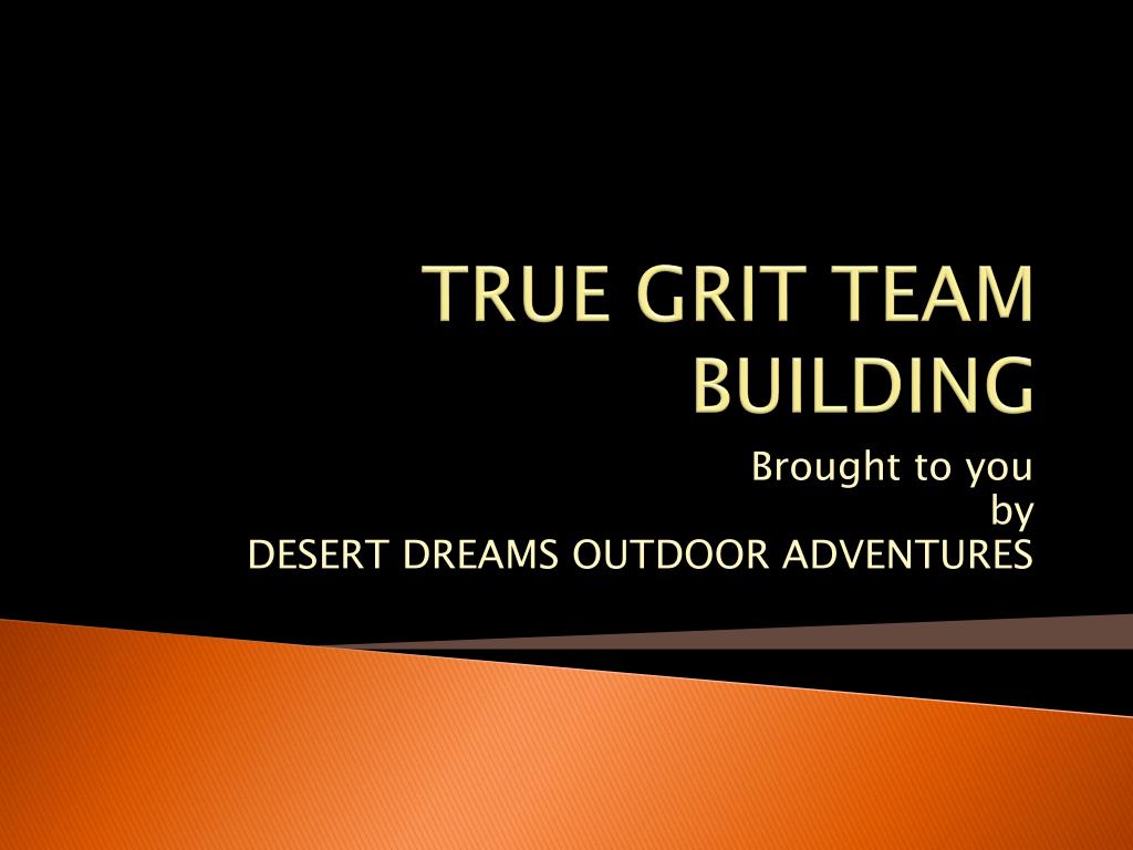 PPT - TRUE GRIT TEAM BUILDING PowerPoint Presentation, free download ...