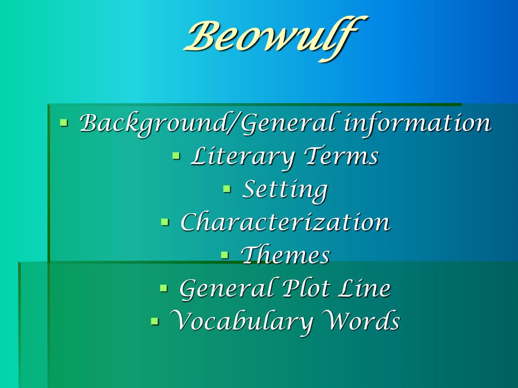 PPT - Beowulf PowerPoint Presentation, free download - ID:6020003