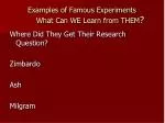 PPT - Famous Psychology Experiments PowerPoint Presentation, free ...