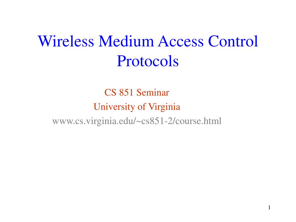 PPT - Wireless Medium Access Control Protocols PowerPoint Presentation ...
