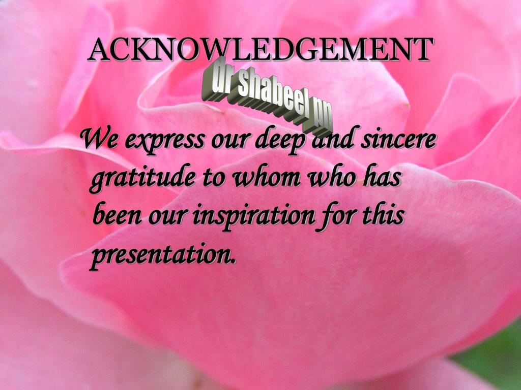 PPT - ACKNOWLEDGEMENT PowerPoint Presentation, free download - ID:6023893