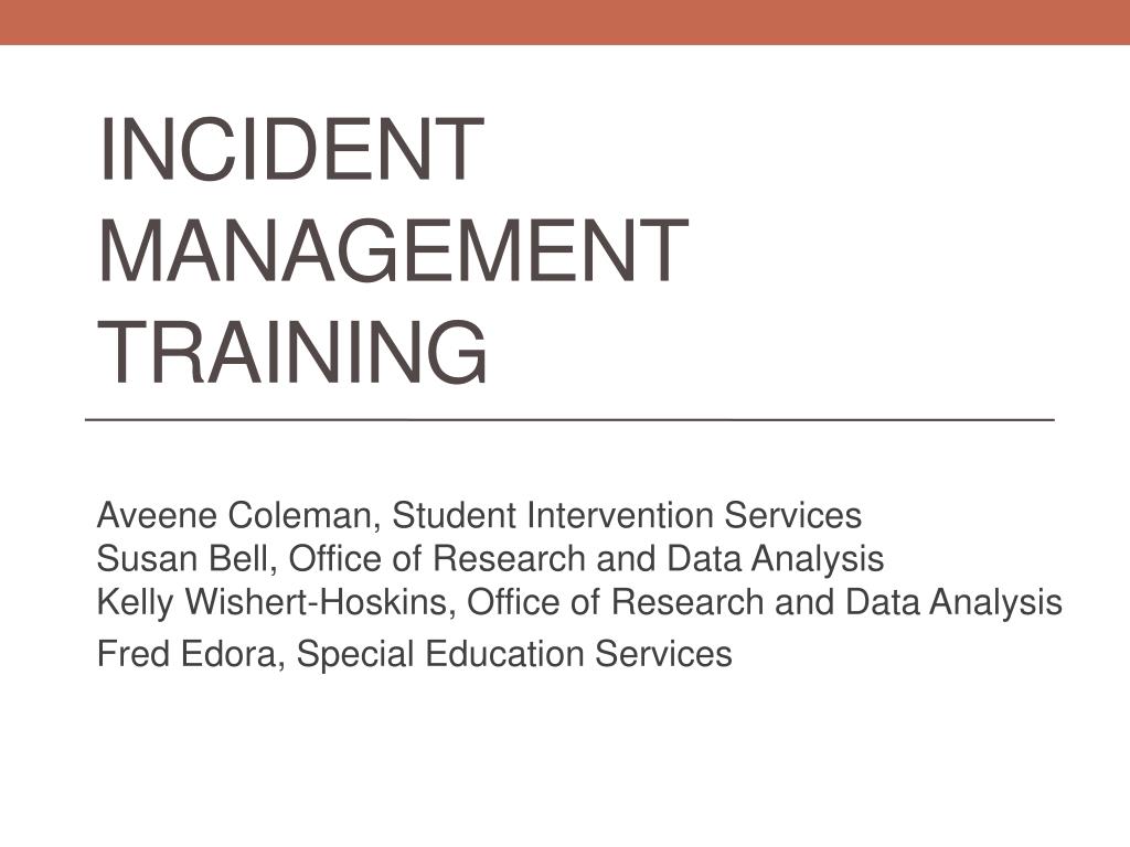 PPT - Incident Management Training PowerPoint Presentation, free ...