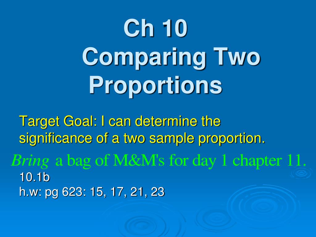 PPT - Ch 10 Comparing Two Proportions PowerPoint Presentation, free ...
