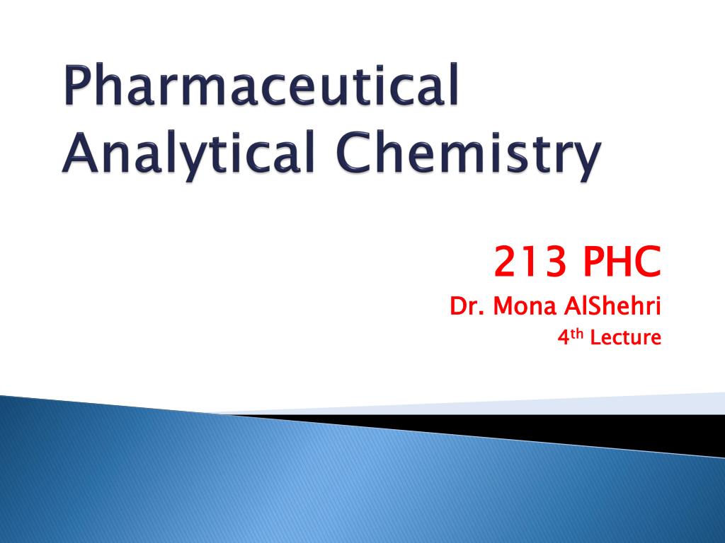 PPT - Pharmaceutical Analytical Chemistry PowerPoint Presentation, free ...