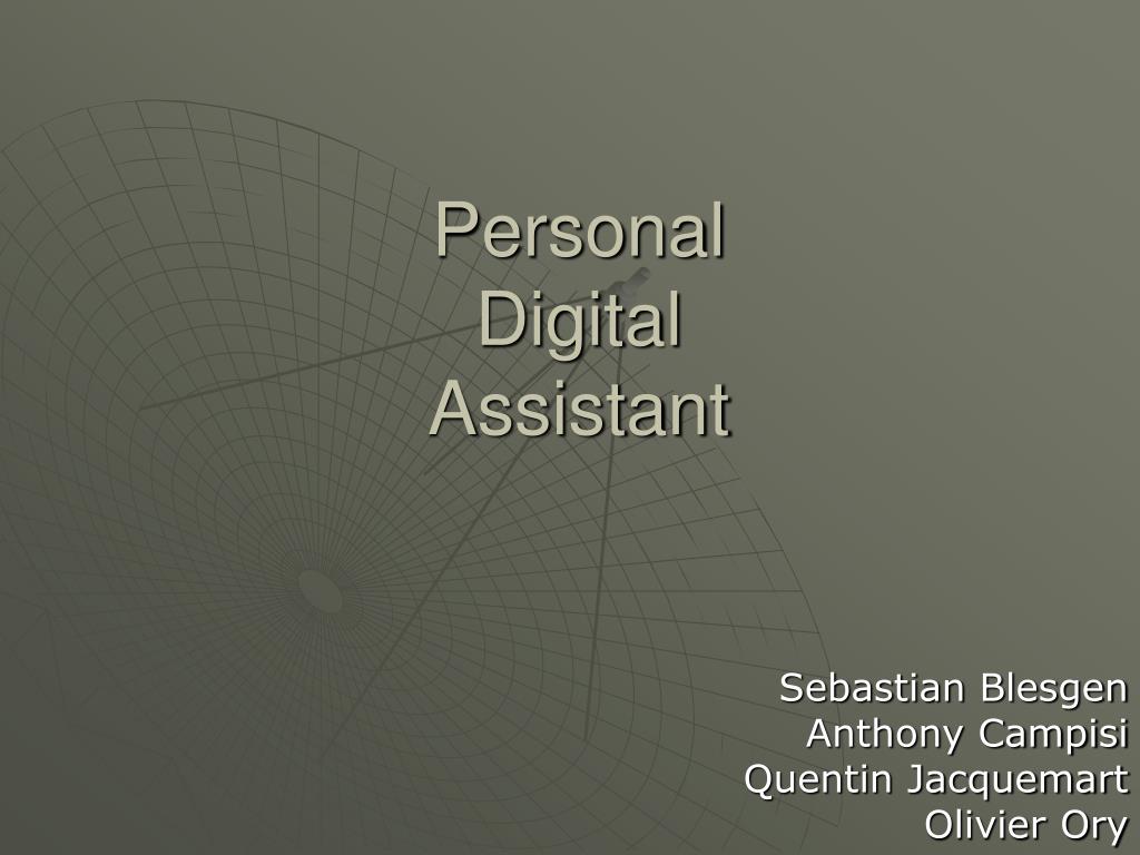 PPT - Evolution of Personal Digital Assistants (PDA): From Past to ...