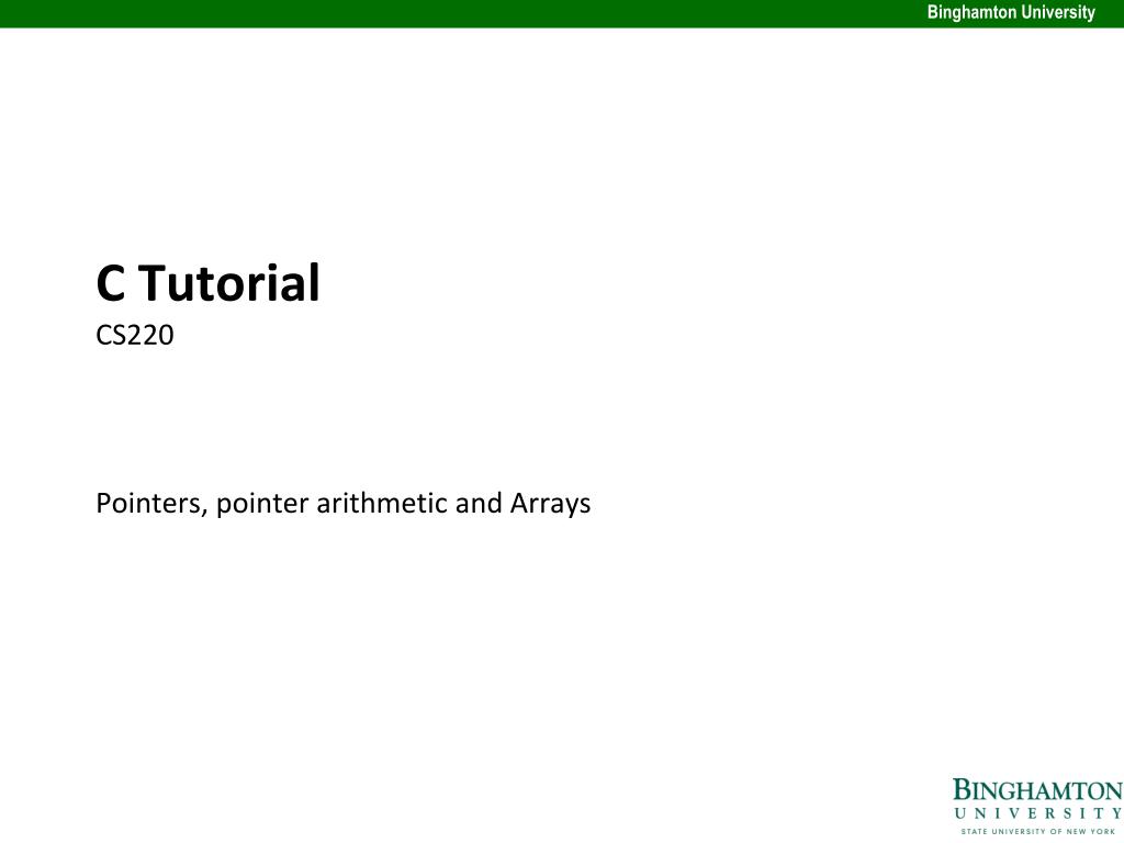 PPT - C Tutorial CS220 PowerPoint Presentation, free download - ID:6035262