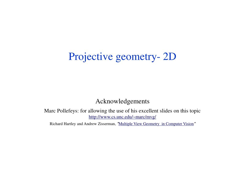 PPT - Projective geometry- 2D PowerPoint Presentation, free download ...