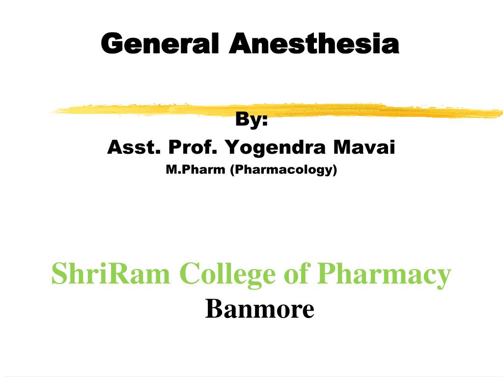 PPT - General Anesthesia PowerPoint Presentation, free download - ID ...