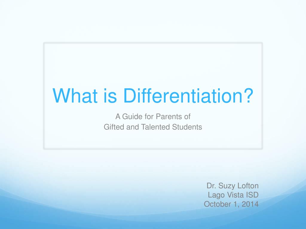PPT - What is Differentiation? PowerPoint Presentation, free download ...