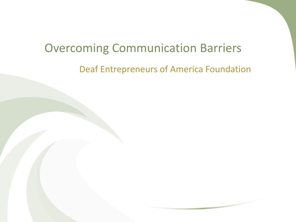 PPT - Overcoming Communication Barriers PowerPoint Presentation, free ...