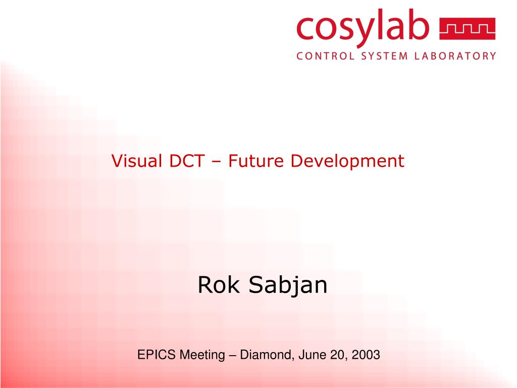 PPT - Visual DCT – Future Development PowerPoint Presentation, free ...