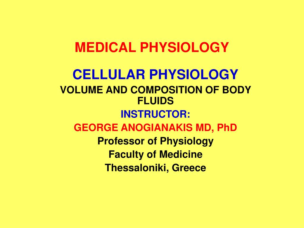 PPT - MEDICAL PHYSIOLOGY PowerPoint Presentation, free download - ID ...