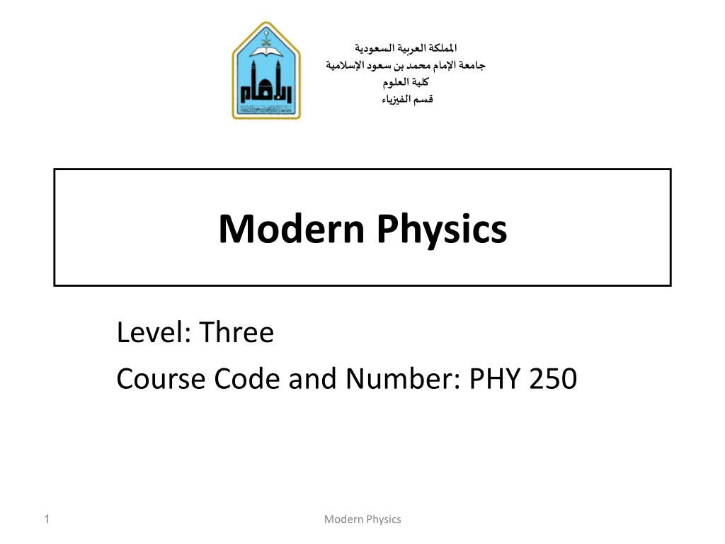 PPT - Modern Physics PowerPoint Presentation, free download - ID:6056300