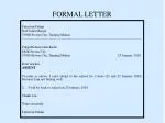 PPT - FORMAL LETTER PowerPoint Presentation, free download - ID:3986210