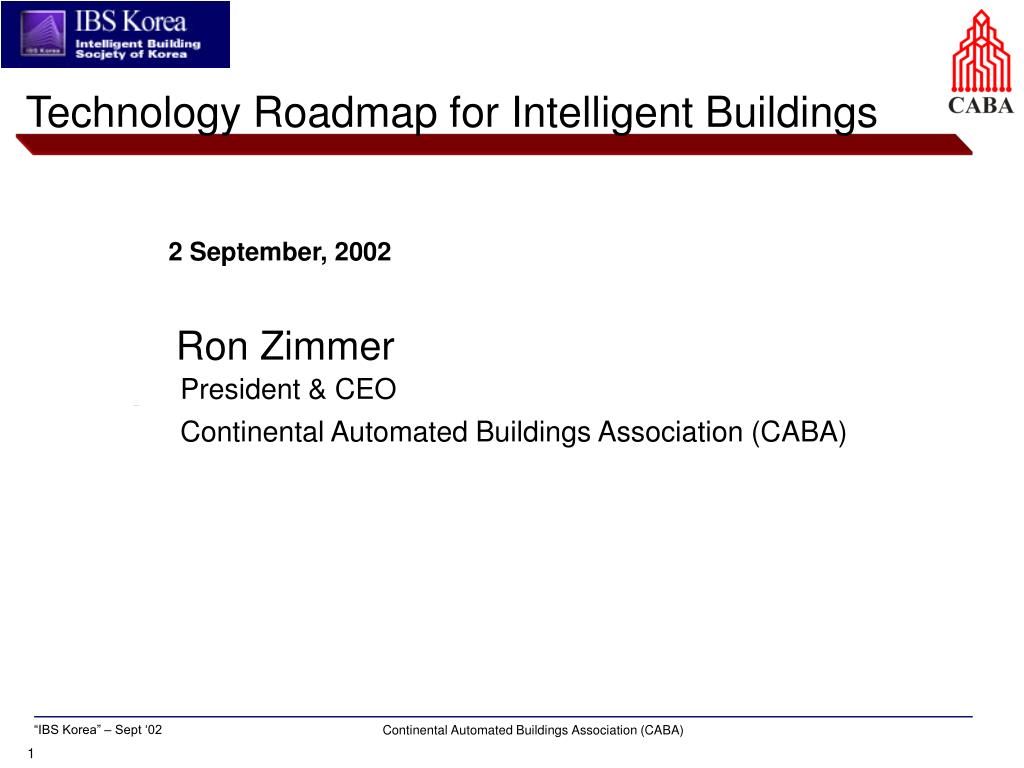 PPT - Technology Roadmap for Intelligent Buildings PowerPoint ...
