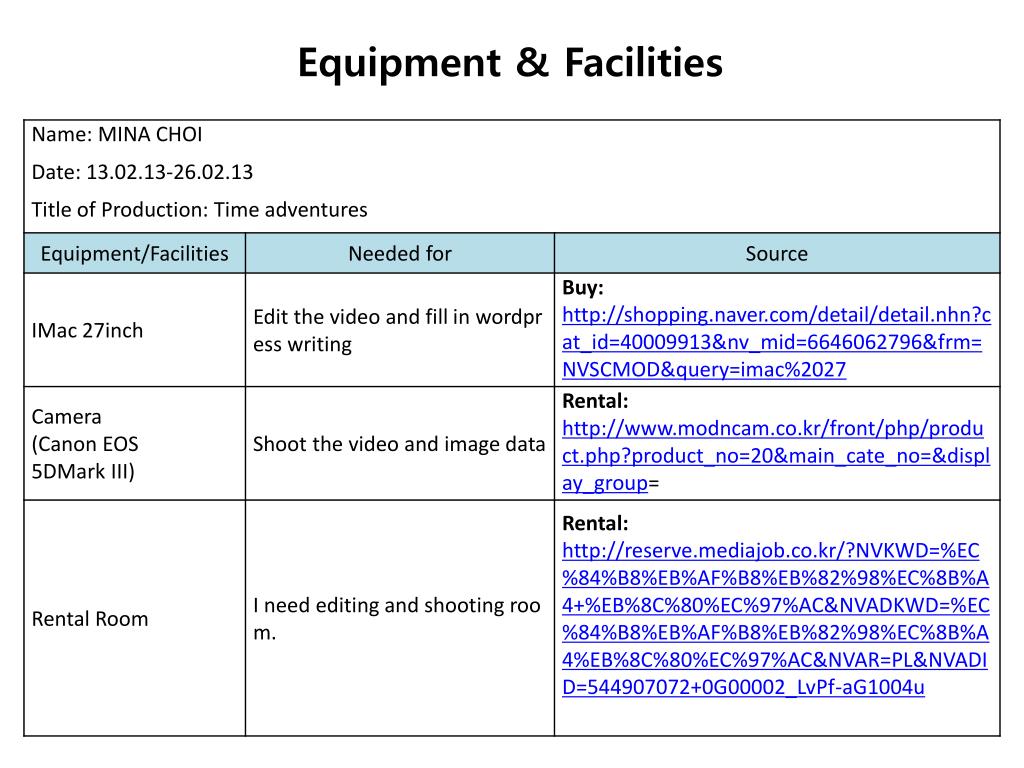 PPT - Equipment & Facilities PowerPoint Presentation, free download ...
