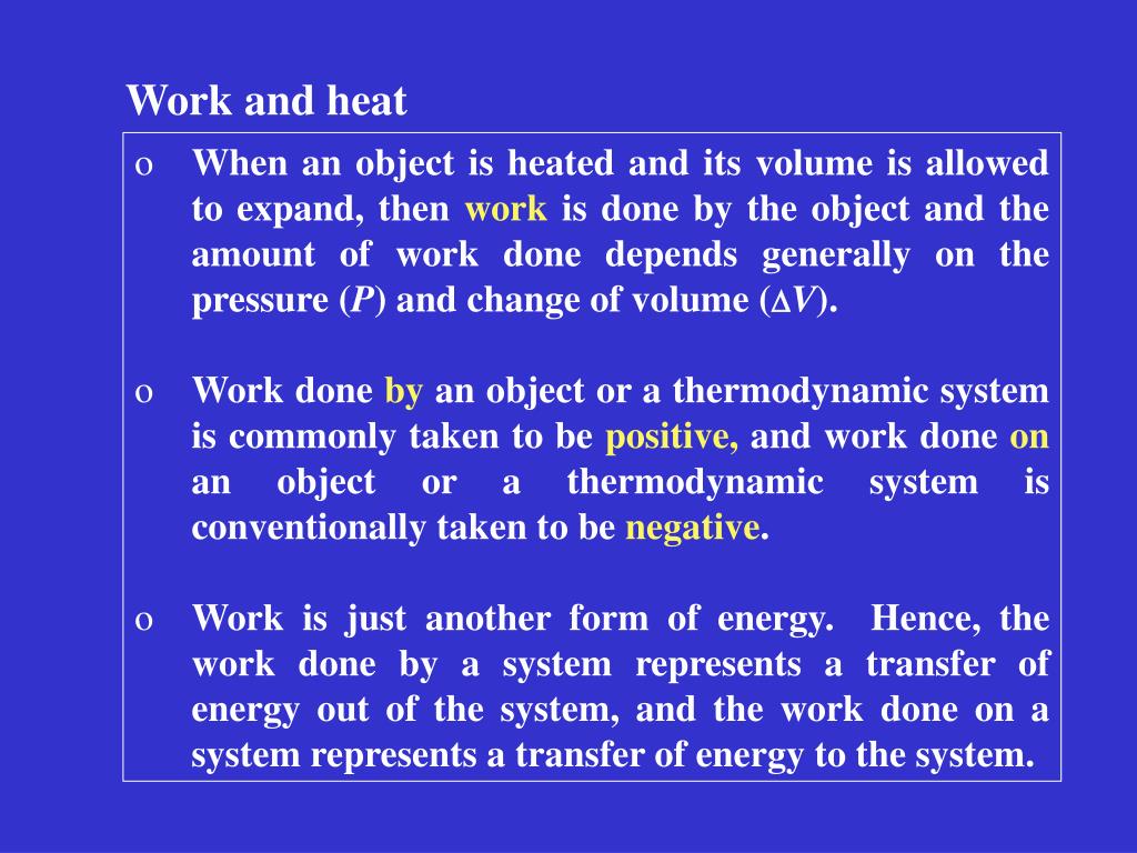 PPT - Work and heat PowerPoint Presentation, free download - ID:6066396