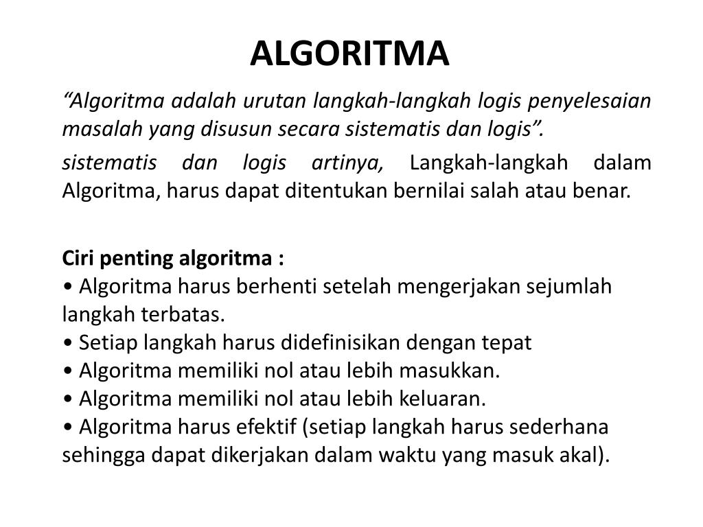 PPT - ALGORITMA PowerPoint Presentation, free download - ID:6066774