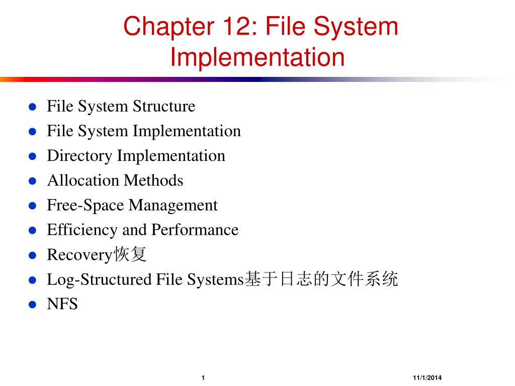 PPT - Chapter 12: File System Implementation PowerPoint Presentation ...