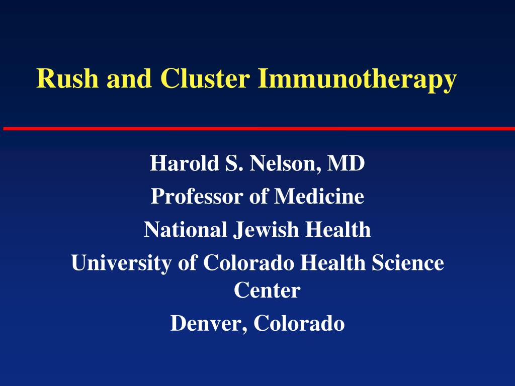 PPT - Rush and Cluster Immunotherapy PowerPoint Presentation, free ...