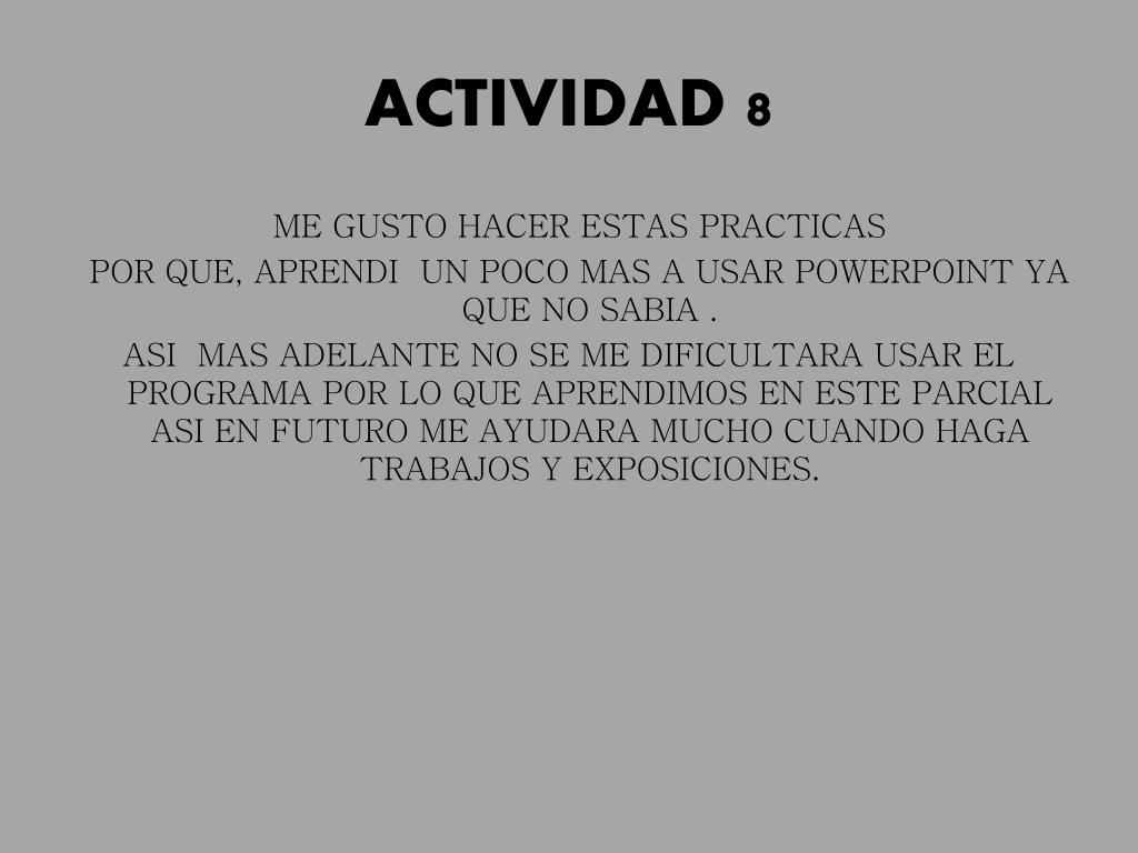 PPT - ACTIVIDAD 8 PowerPoint Presentation, free download - ID:6077785
